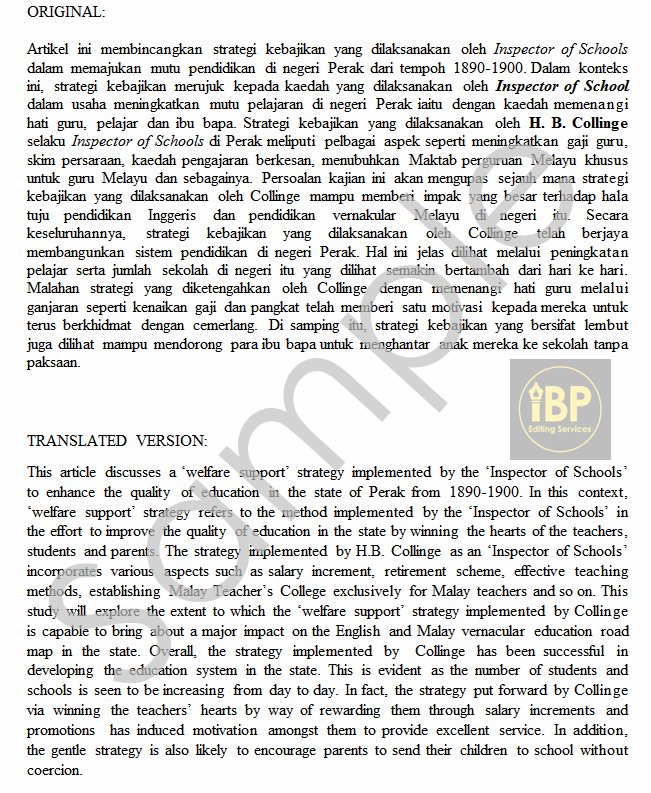 Translation Service - IBP Editing Services